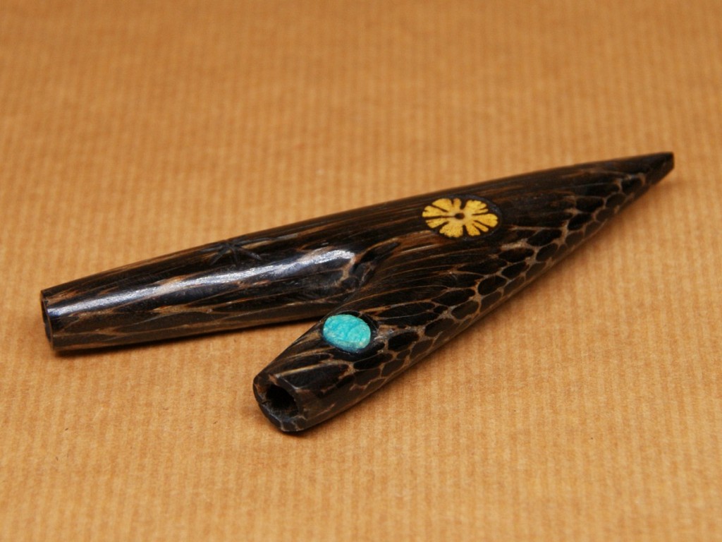 Kuripe with Caapi and Criscola (aka Kuripe, blowpipe, self-applicator for Rapé) at Katukina ...